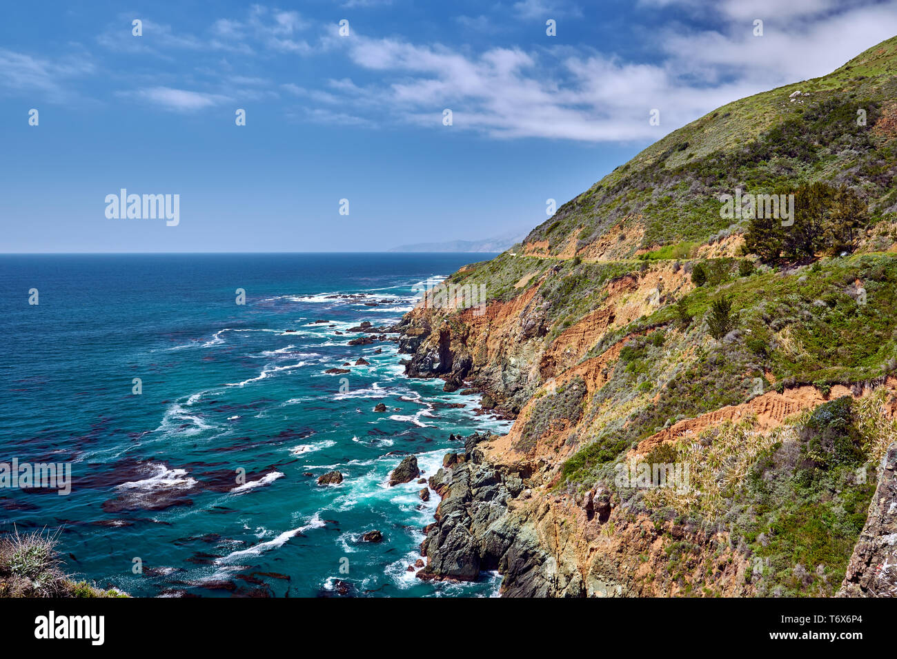 Pacific coast landscape in California Stock Photo - Alamy