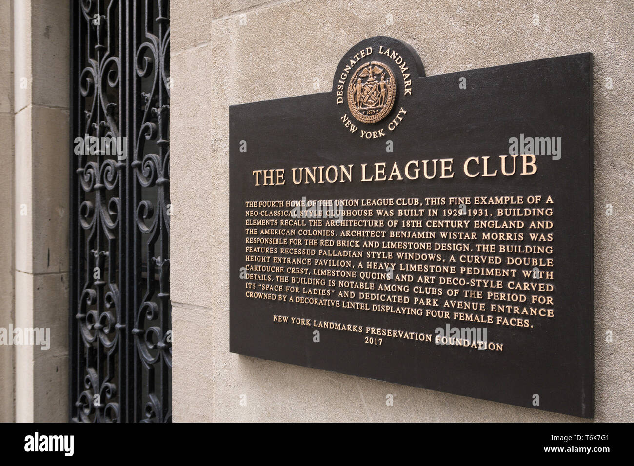 The Union League Club of New York, NYC Stock Photo - Alamy