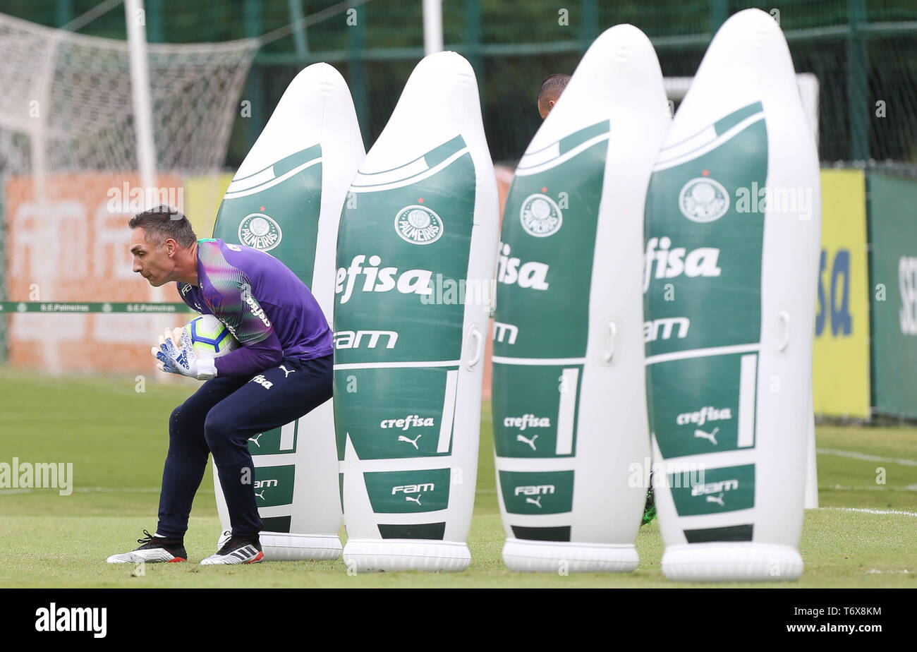 SÃO PAULO, SP - 02.05.2019: TREINO DO PALMEIRAS - Goalkeeper Fernando ...