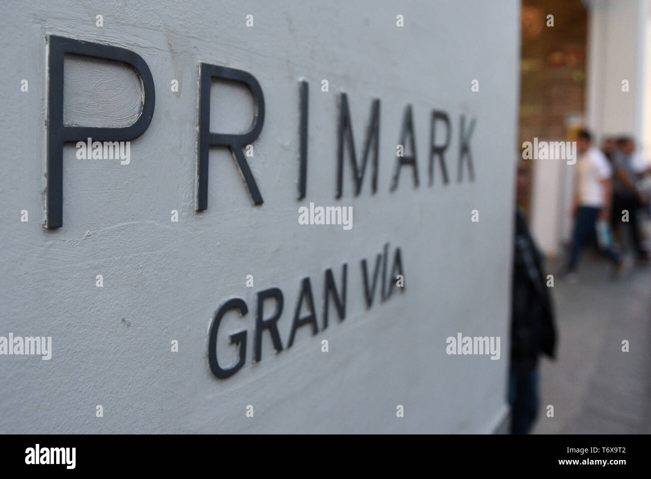 Madrid, Madrid, Spain. 2nd May, 2019. The Primark logo seen at a ...