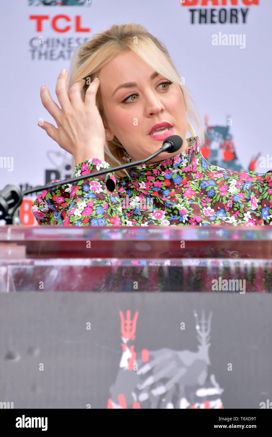 Los Angeles, USA. 01st May, 2019. Kaley Cuoco at the Handprints ...