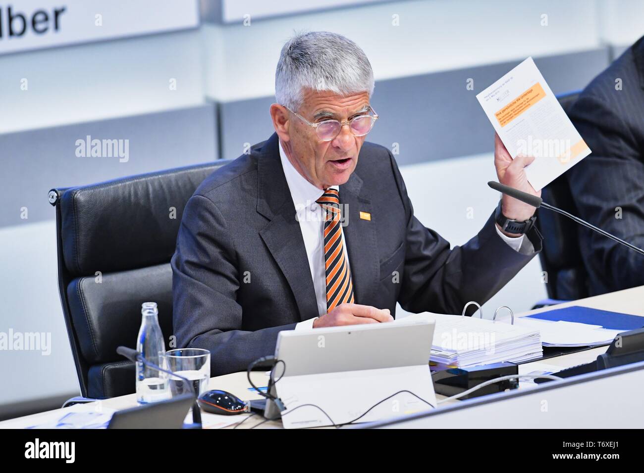 Mannheim, Germany. 03rd May, 2019. Jürgen Hambrecht, Chairman of the ...