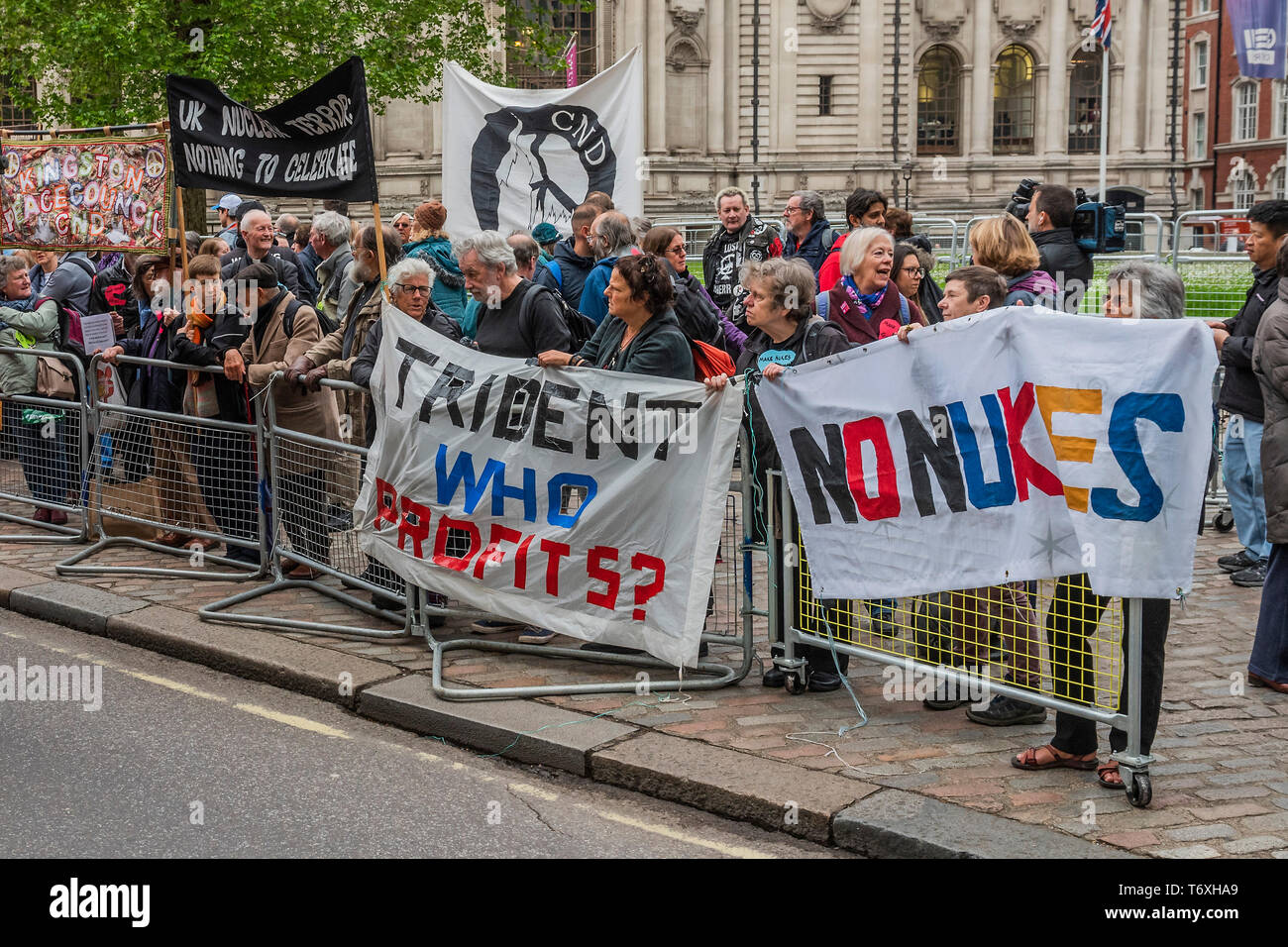 Westminster Abbey, London, UK. 3rd May 2019. A protest organised by CND ...