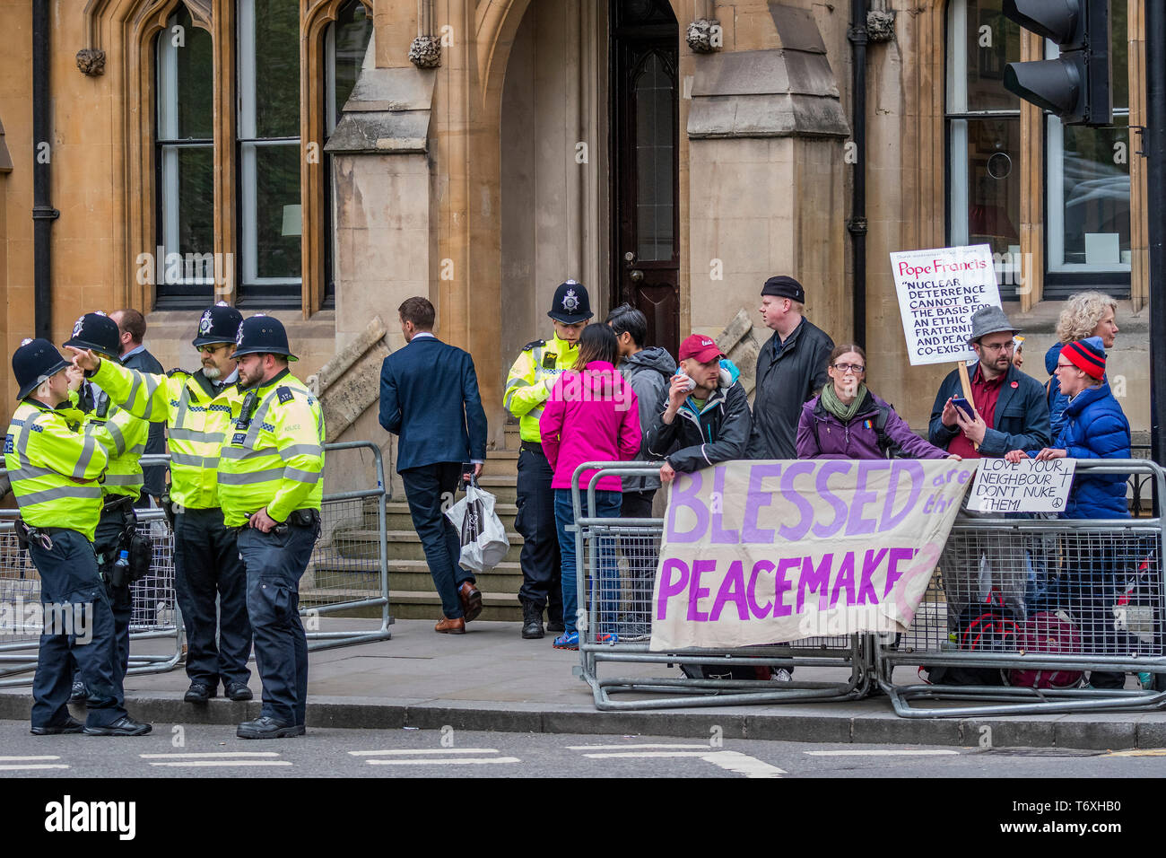 Westminster Abbey, London, UK. 3rd May 2019. A protest organised by CND ...