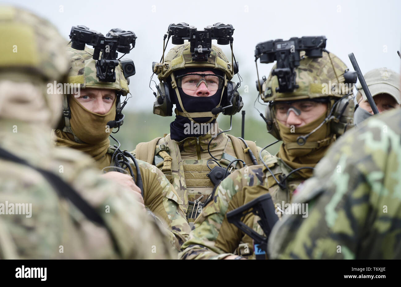 Hamry, Czech Republic. 03rd May, 2019. The soldiers from the 601st ...