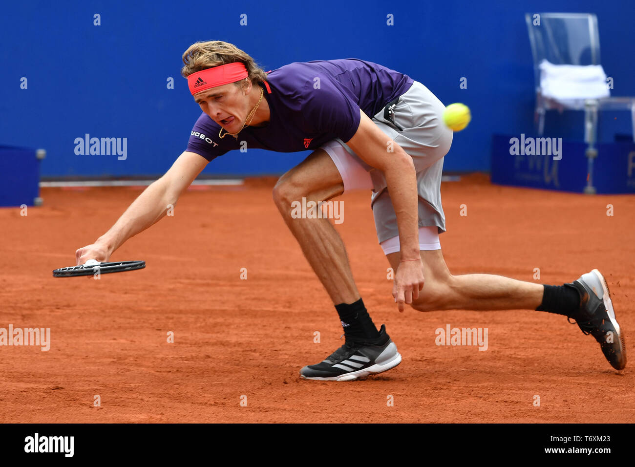 Munich, Germany. 03rd May, 2019. Alexander ZVEREV (GER) action, single ...