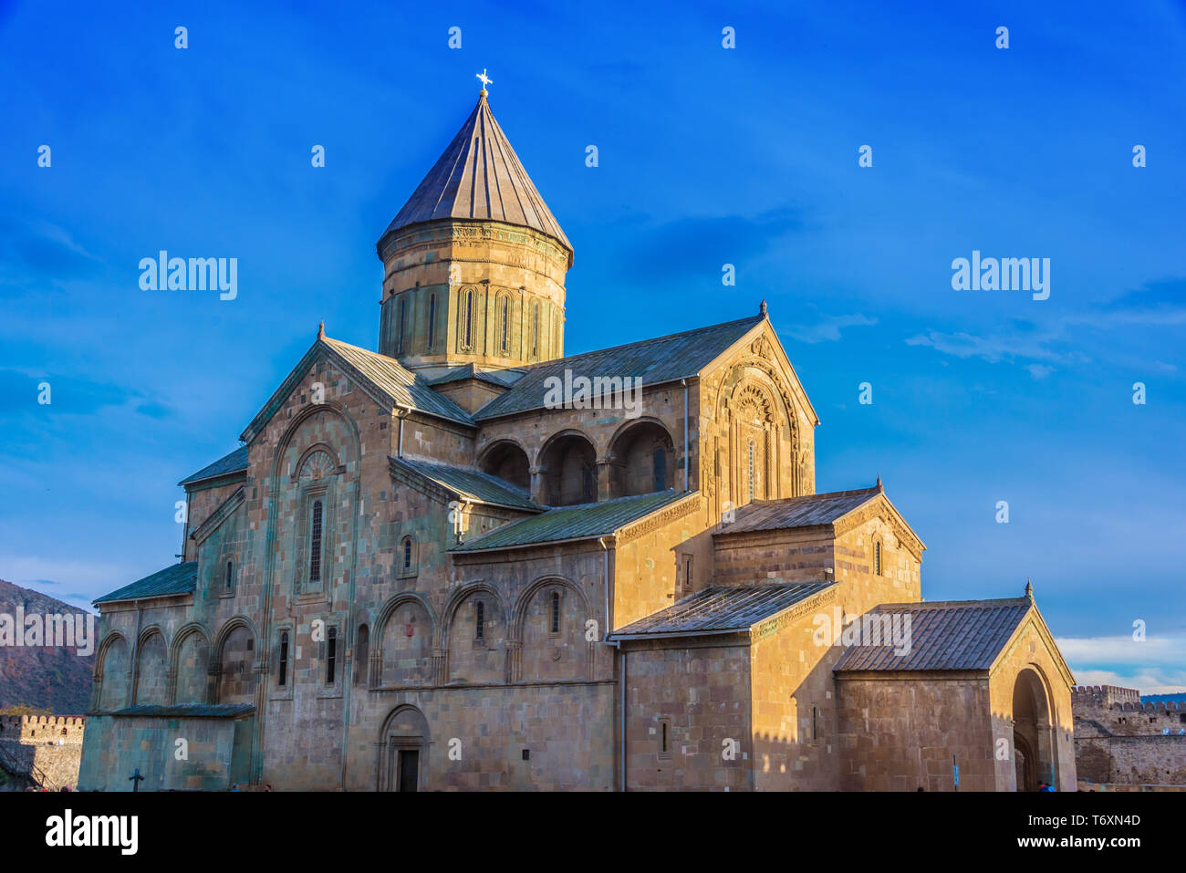 Svetitskhoveli Cathedral in the historic town of Mtskheta Stock Photo ...