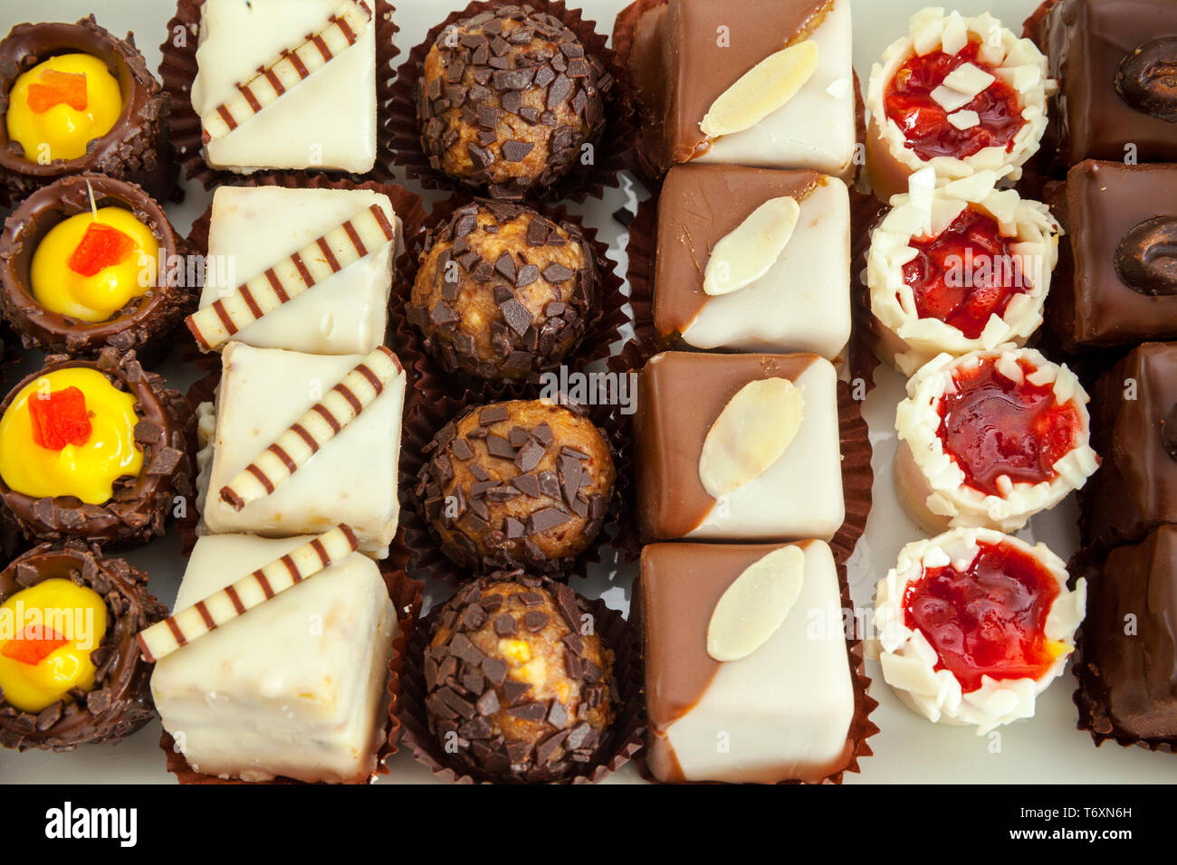 small cakes on plate, close up Stock Photo - Alamy