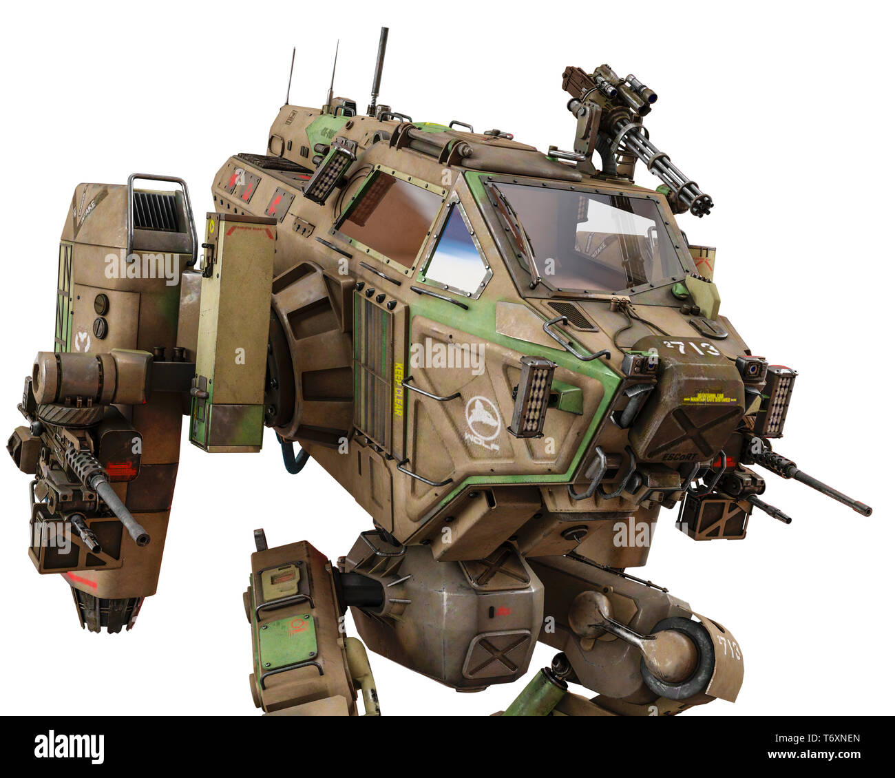 Armed military robots on mission Cut Out Stock Images & Pictures - Alamy