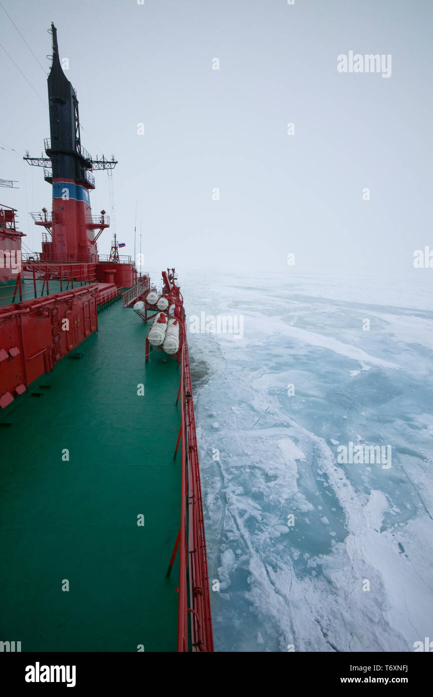 Russian nuclear icebreaker Yamal en route to North Pole, Russian Arctic ...