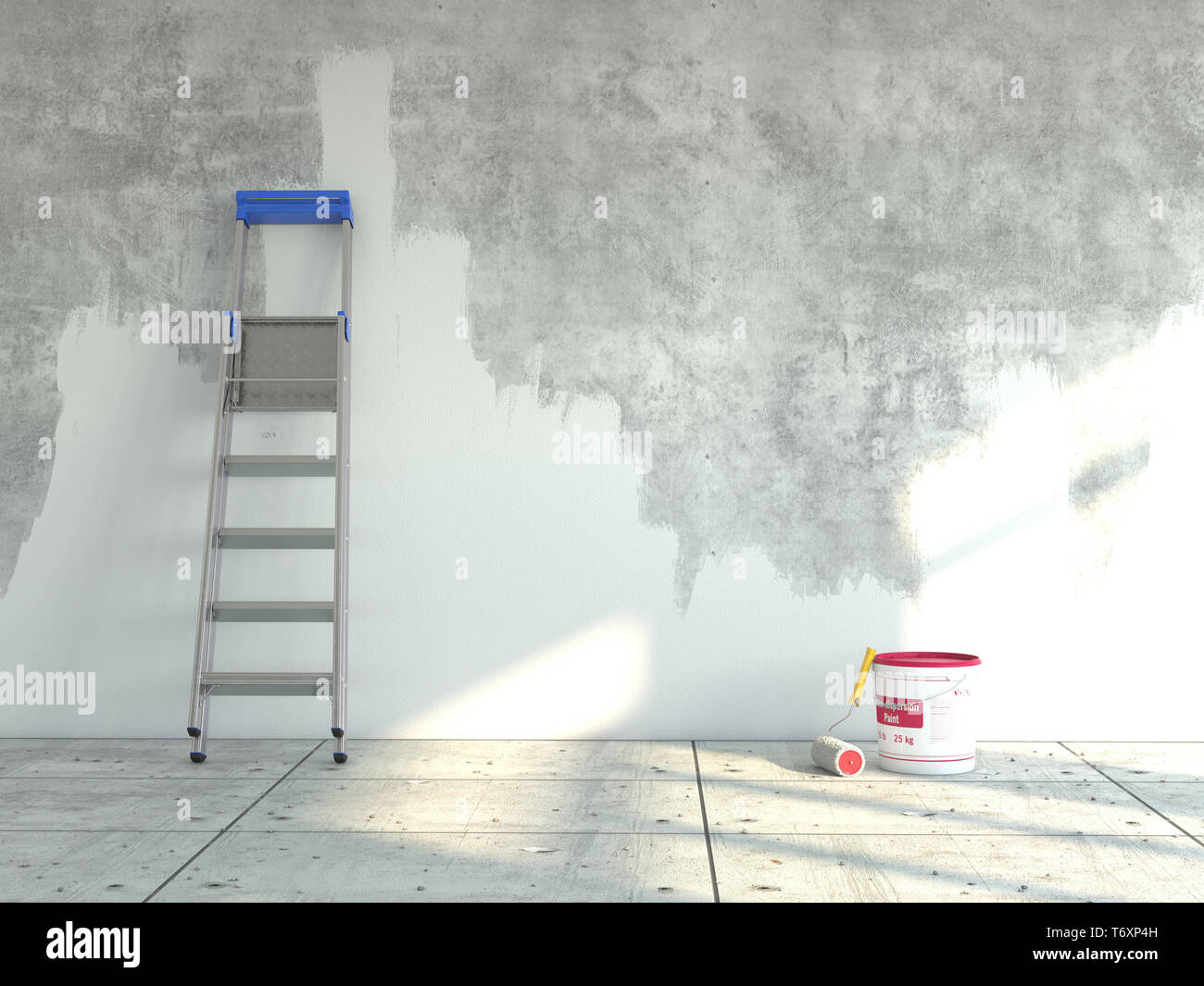 3D rendering wall painting Stock Photo - Alamy