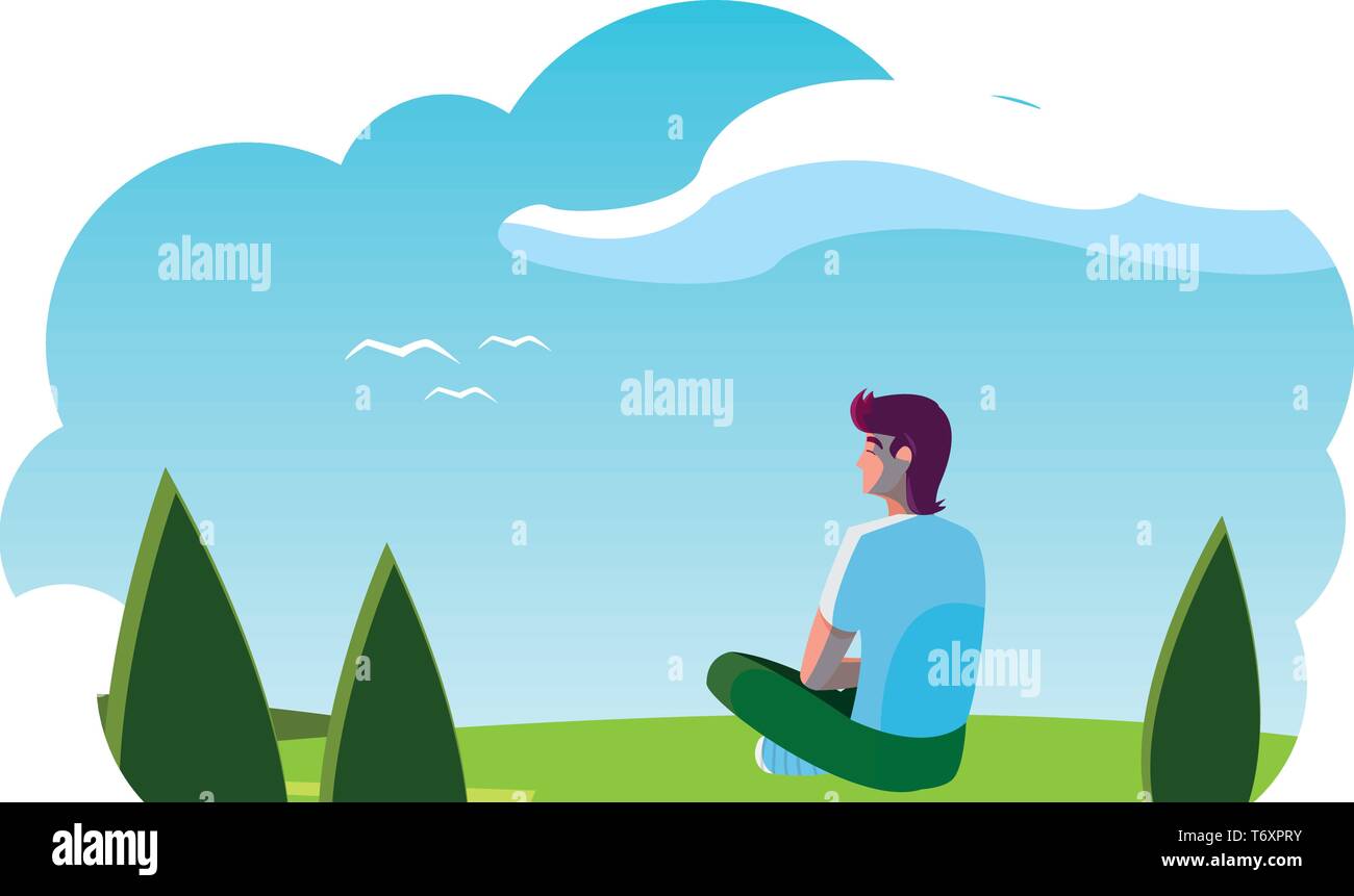 Contemplating view Stock Vector Images - Alamy