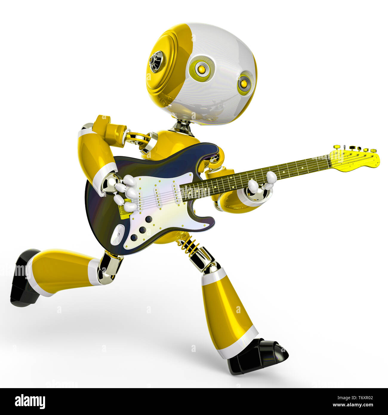 the cute little robot in a white background. This guy will put some fun ...