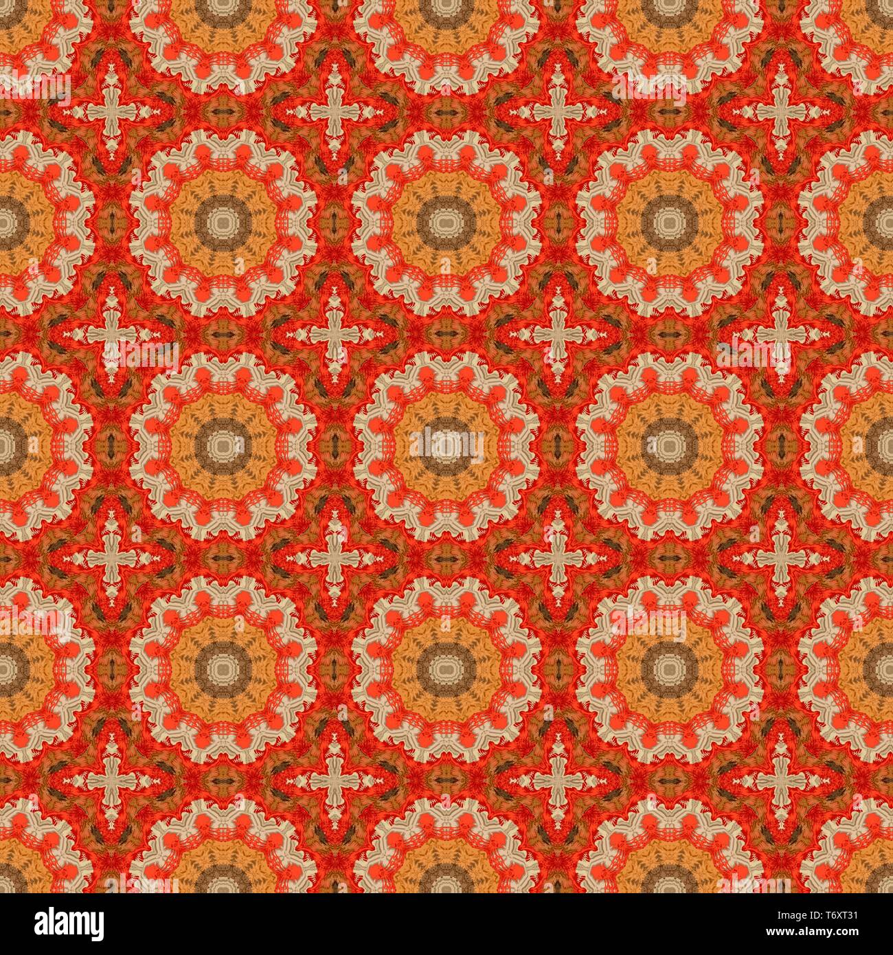 seamless wallpaper pattern with firebrick, tan and peru colors. can be ...