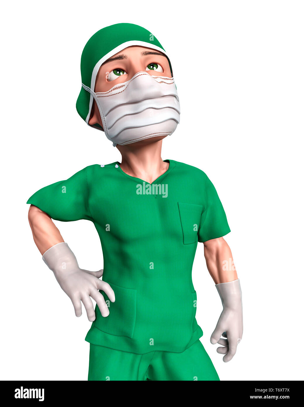 this funny doctor cartoon will put some fun in yours creations Stock ...