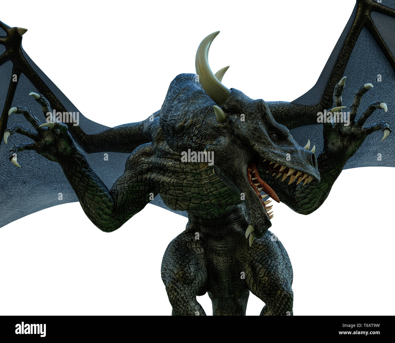 dragon in a white background will put some fun in yours creations Stock ...