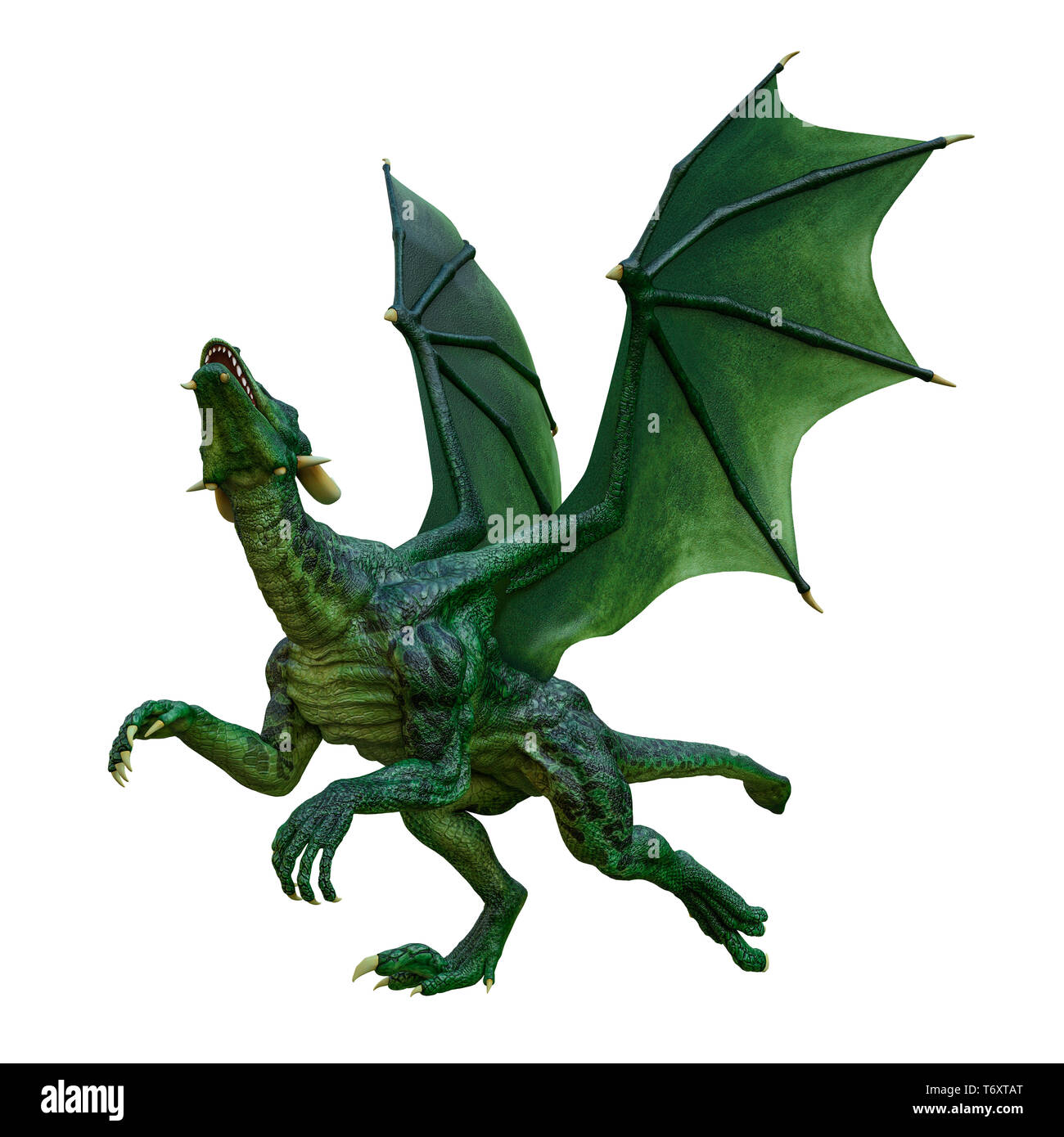 dragon in a white background will put some fun in yours creations Stock ...