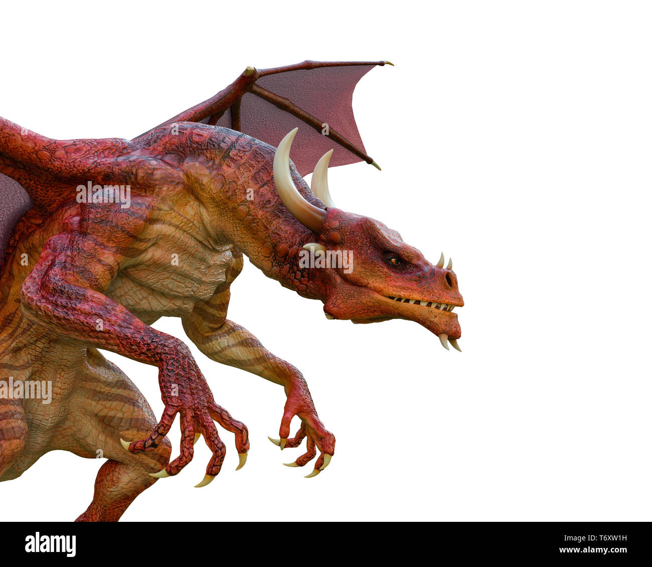 red dragon in a white background will put some fun in yours creations ...