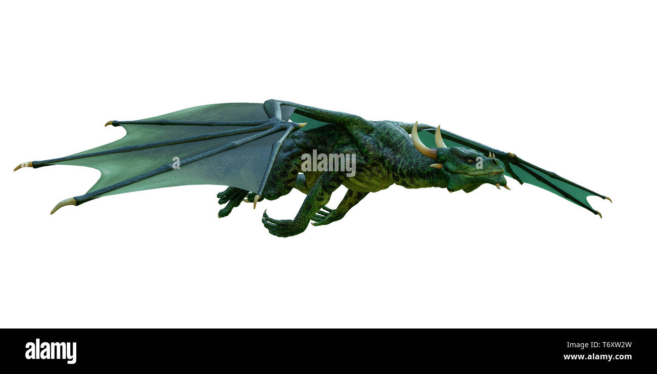 dragon in a white background will put some fun in yours creations Stock ...