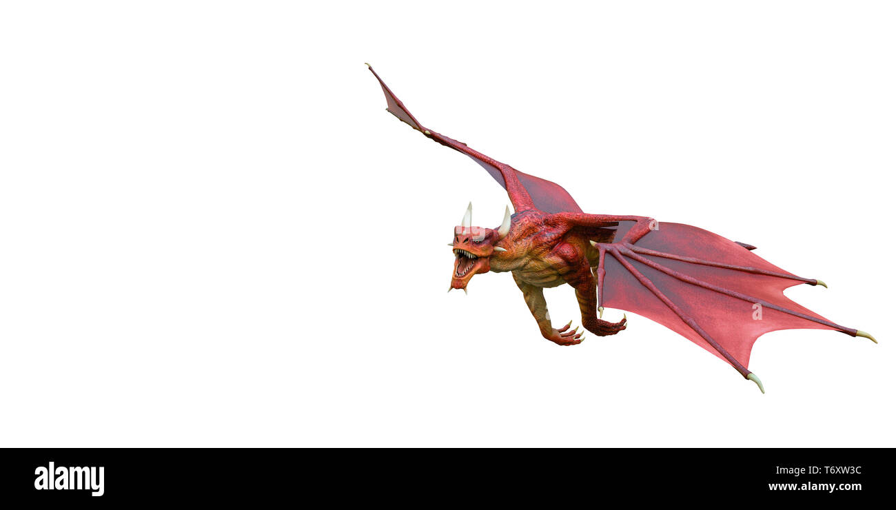 red dragon in a white background will put some fun in yours creations ...