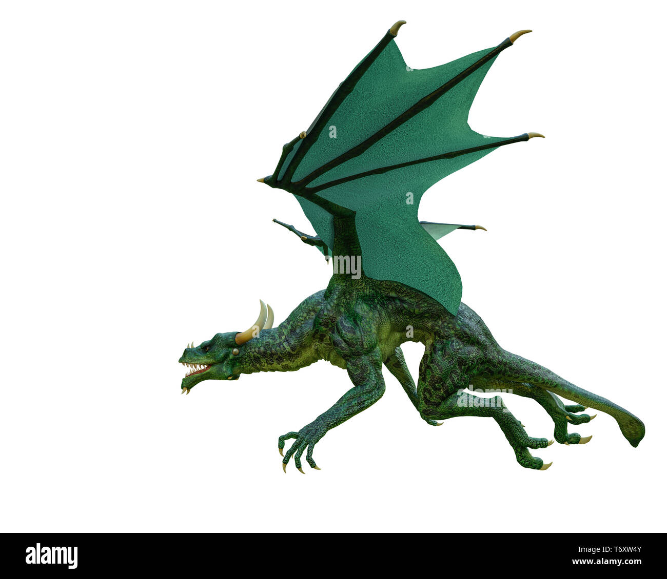 dragon in a white background will put some fun in yours creations Stock ...