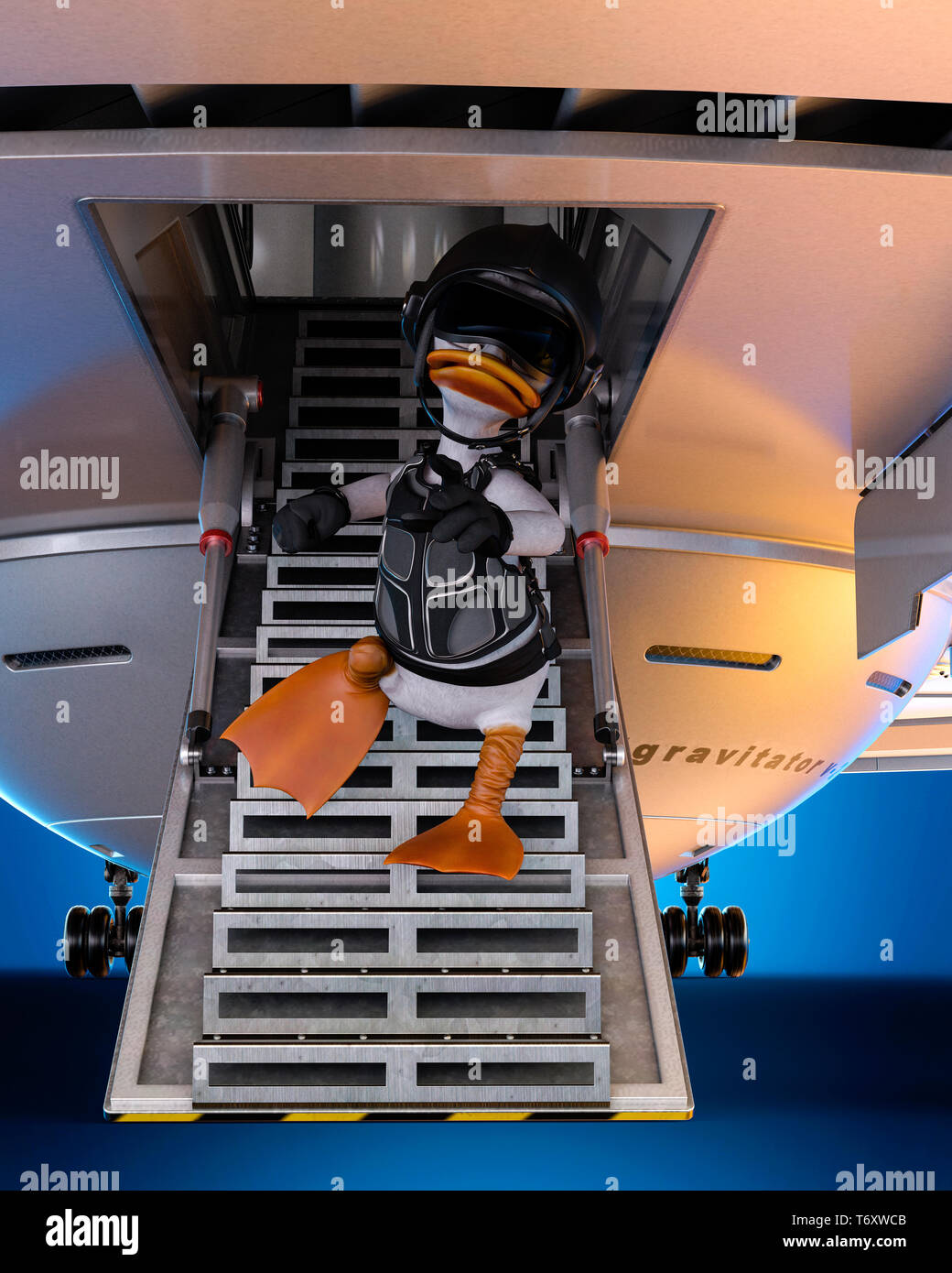 this funny duck pilot and also an astronaut cartoon. This guy will put ...