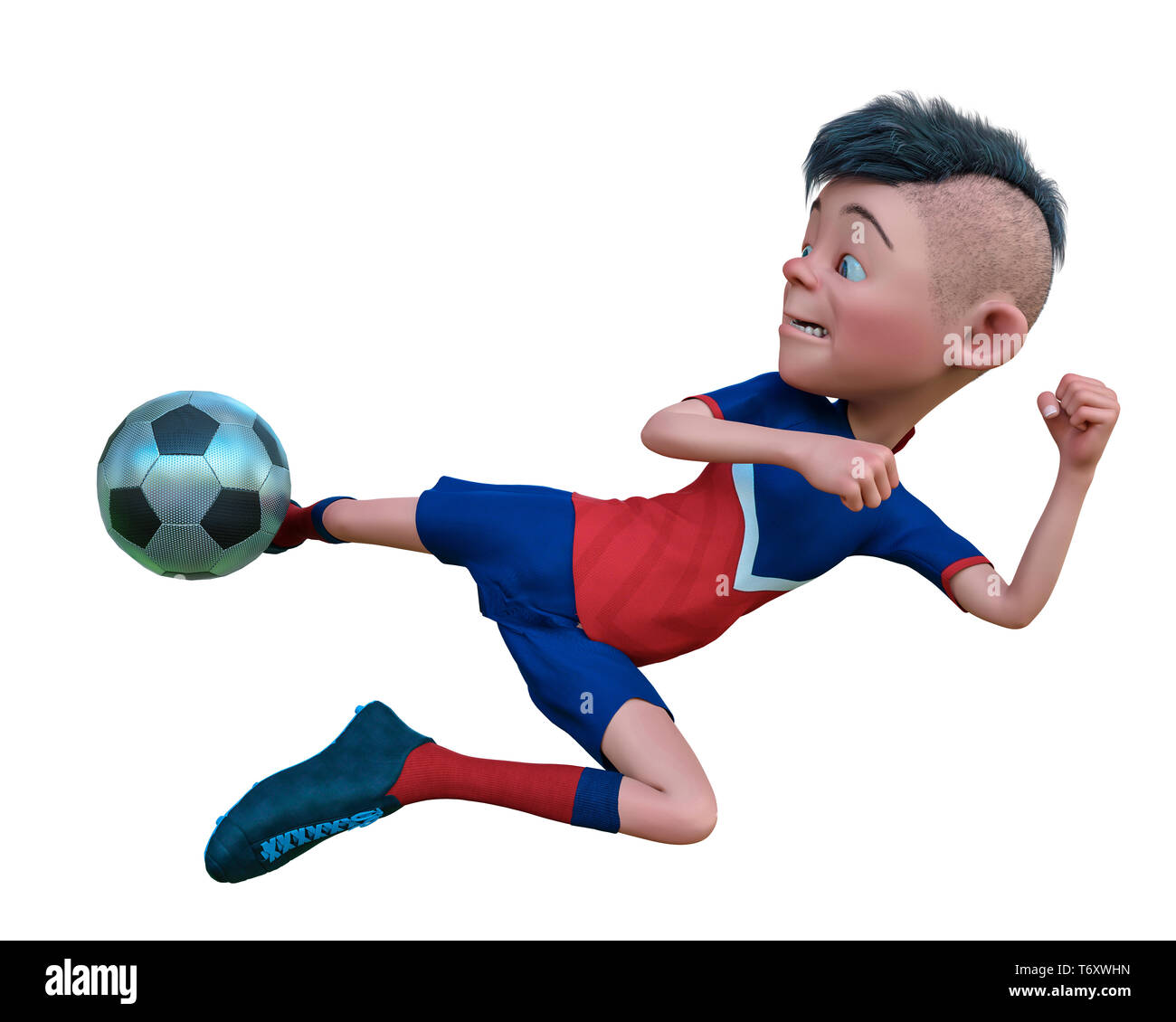 footballer cartoon in a white background to put some fun in yours ...