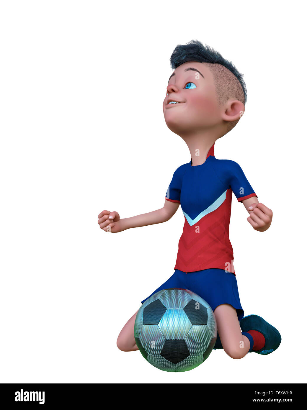 footballer cartoon in a white background to put some fun in yours ...