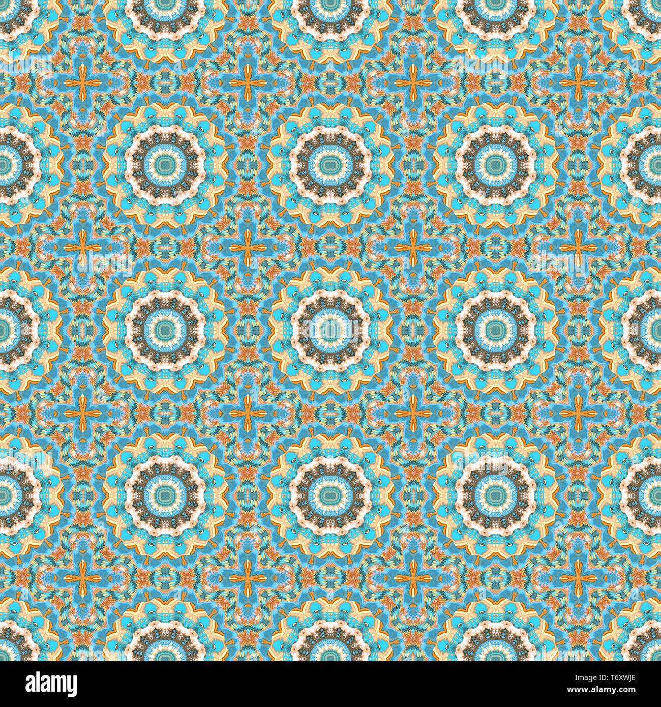 seamless wallpaper pattern with medium turquoise, skin and pastel brown ...