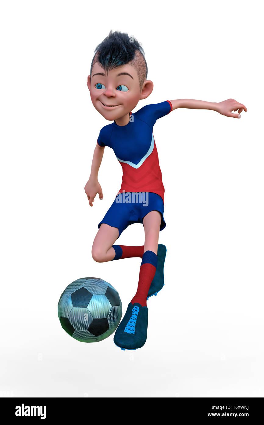 Footballer cartoon hi-res stock photography and images - Alamy