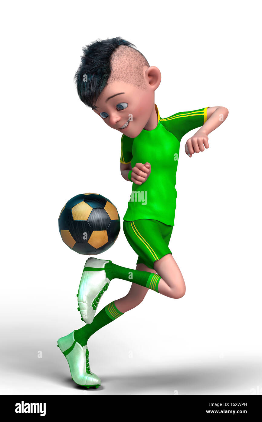 footballer cartoon in a white background to put some fun in yours ...