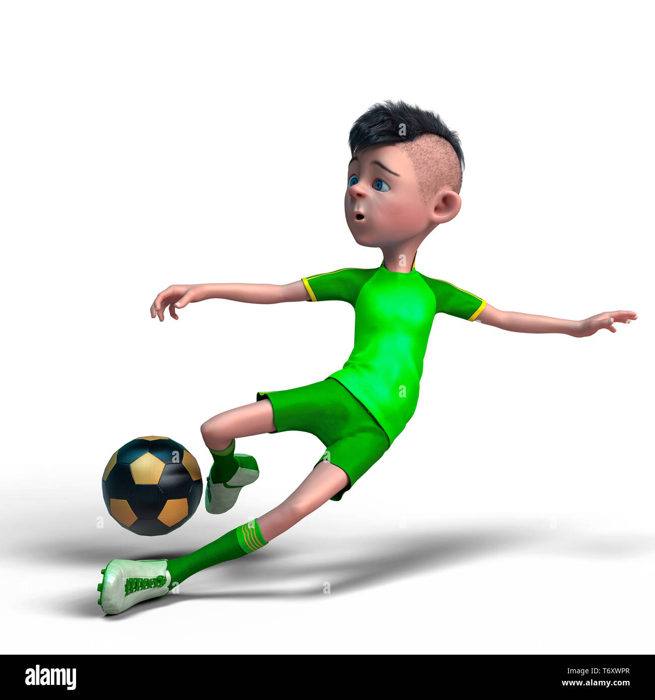 footballer cartoon in a white background to put some fun in yours ...