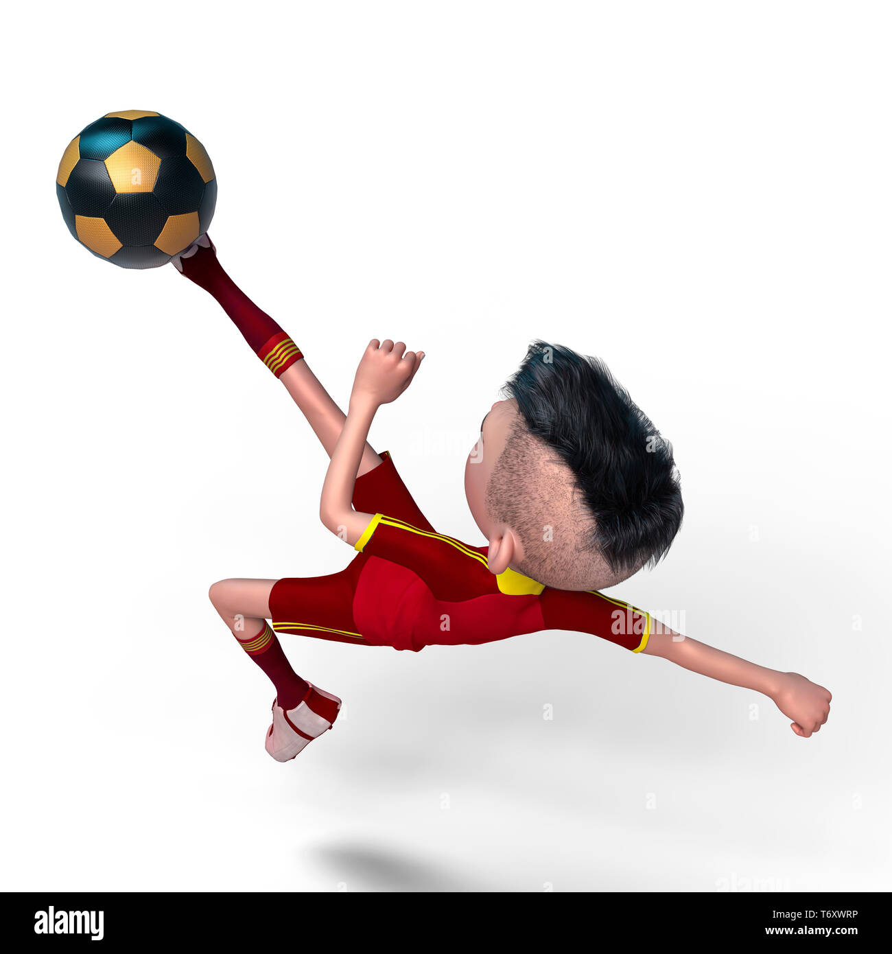 footballer cartoon in a white background to put some fun in yours ...