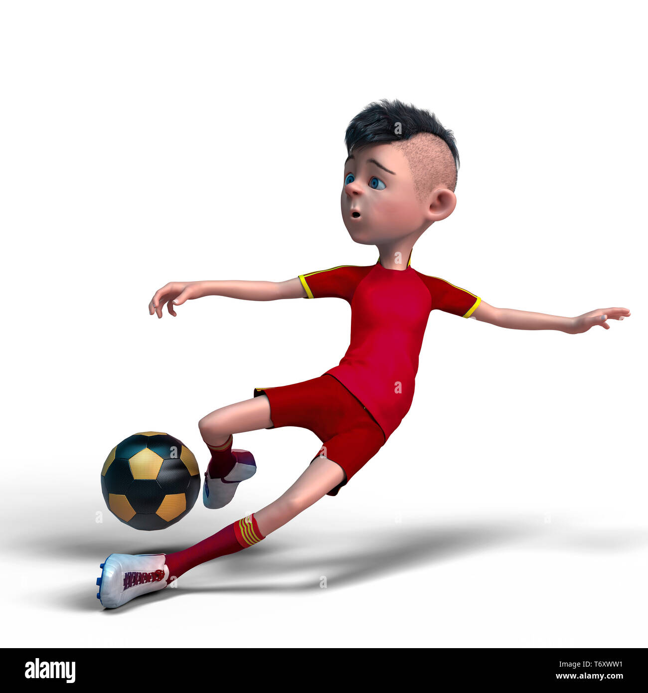 footballer cartoon in a white background to put some fun in yours ...