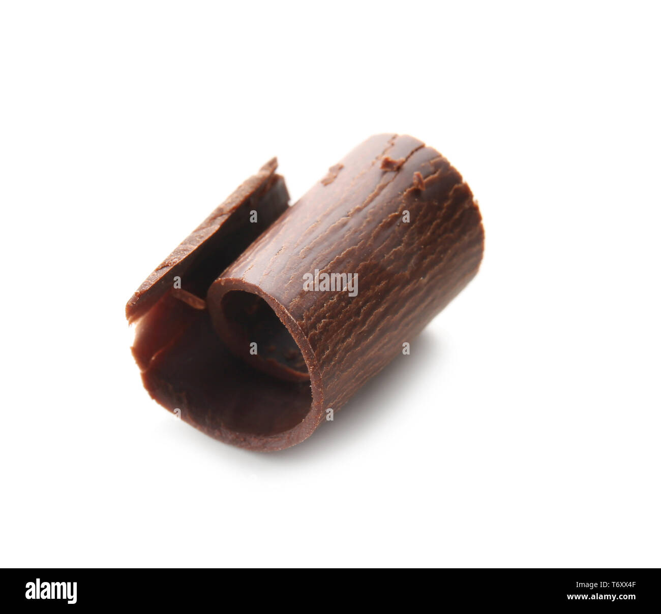 Chocolate curl, isolated on white Stock Photo - Alamy