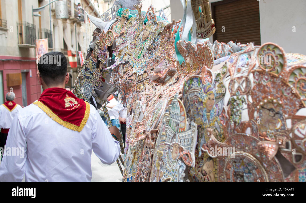 Caravaca de la Cruz, Spain, May 2, 2019: Horses being paraded at ...
