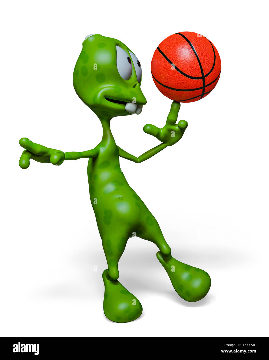Alien in ufo cartoon illustration Cut Out Stock Images & Pictures - Alamy
