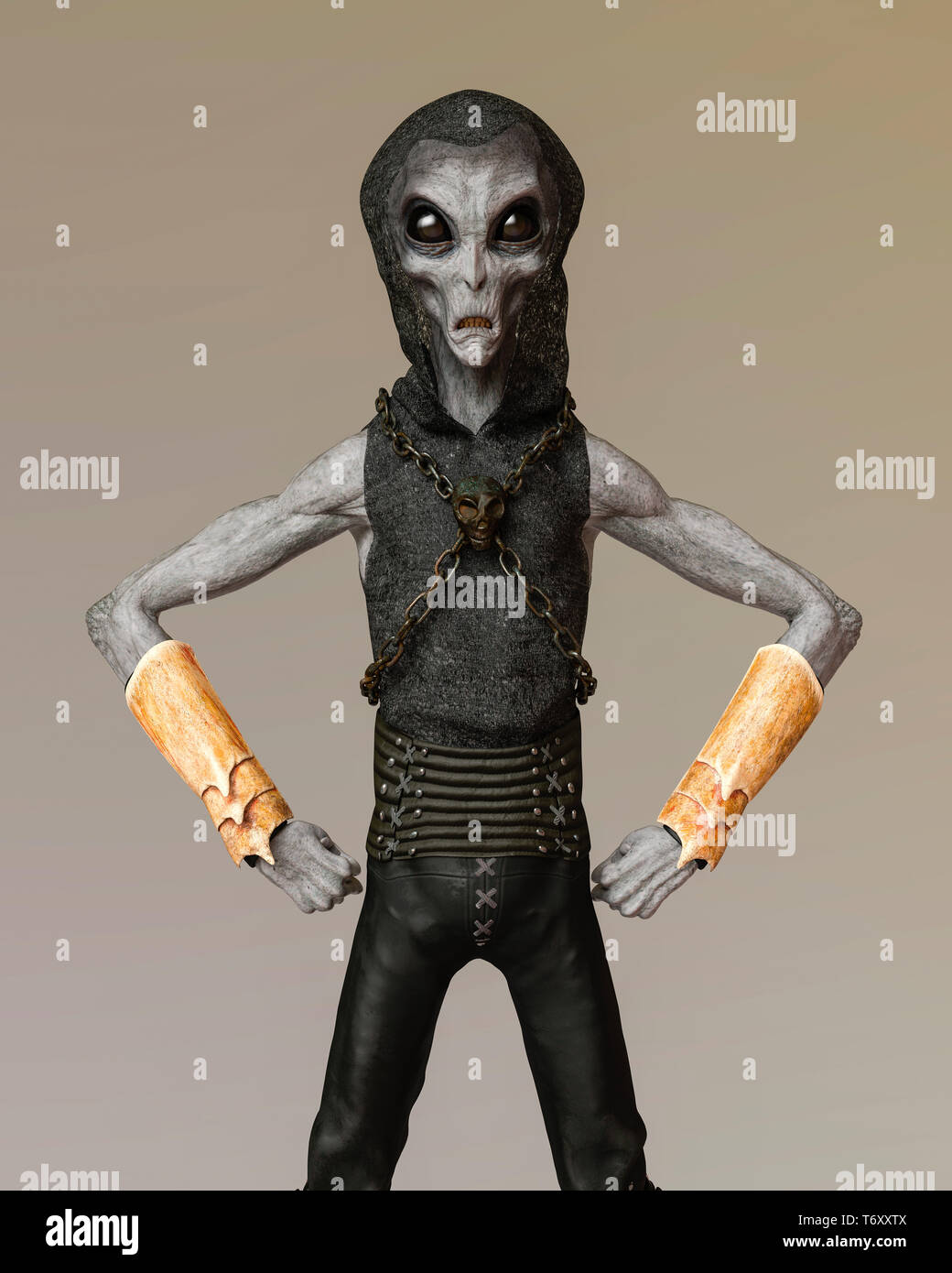 grey alien from the darkness. This alien will put some fun in yours ...