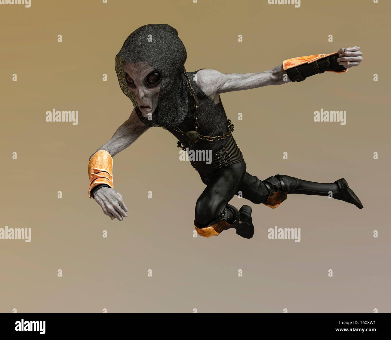 grey alien from the darkness. This alien will put some fun in yours ...