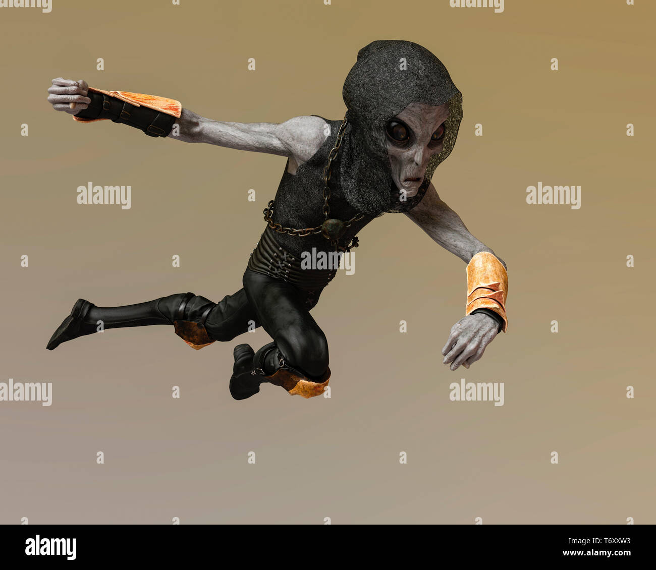 grey alien from the darkness. This alien will put some fun in yours ...