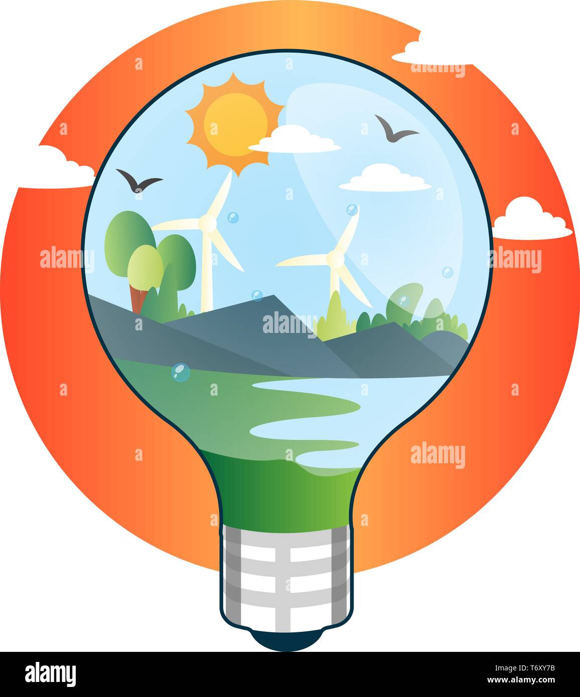 Concept clean energy in Stock Vector Images - Alamy