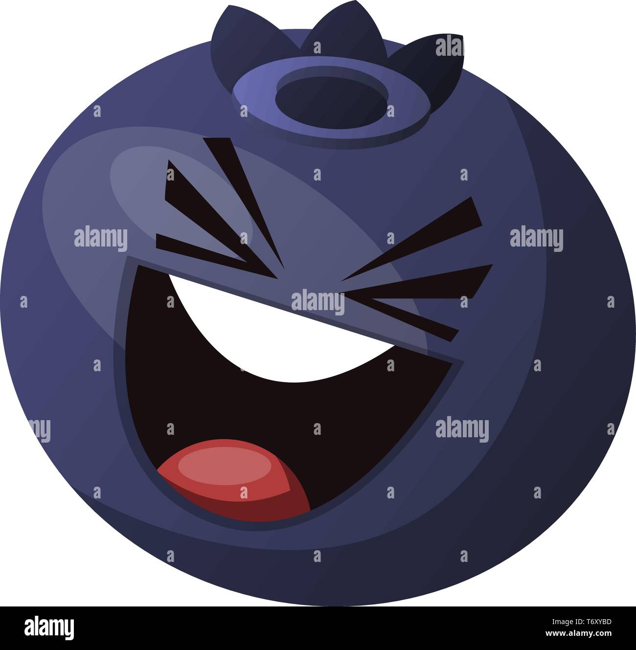 Blueberry having fun and laughs illustration vector on white background ...