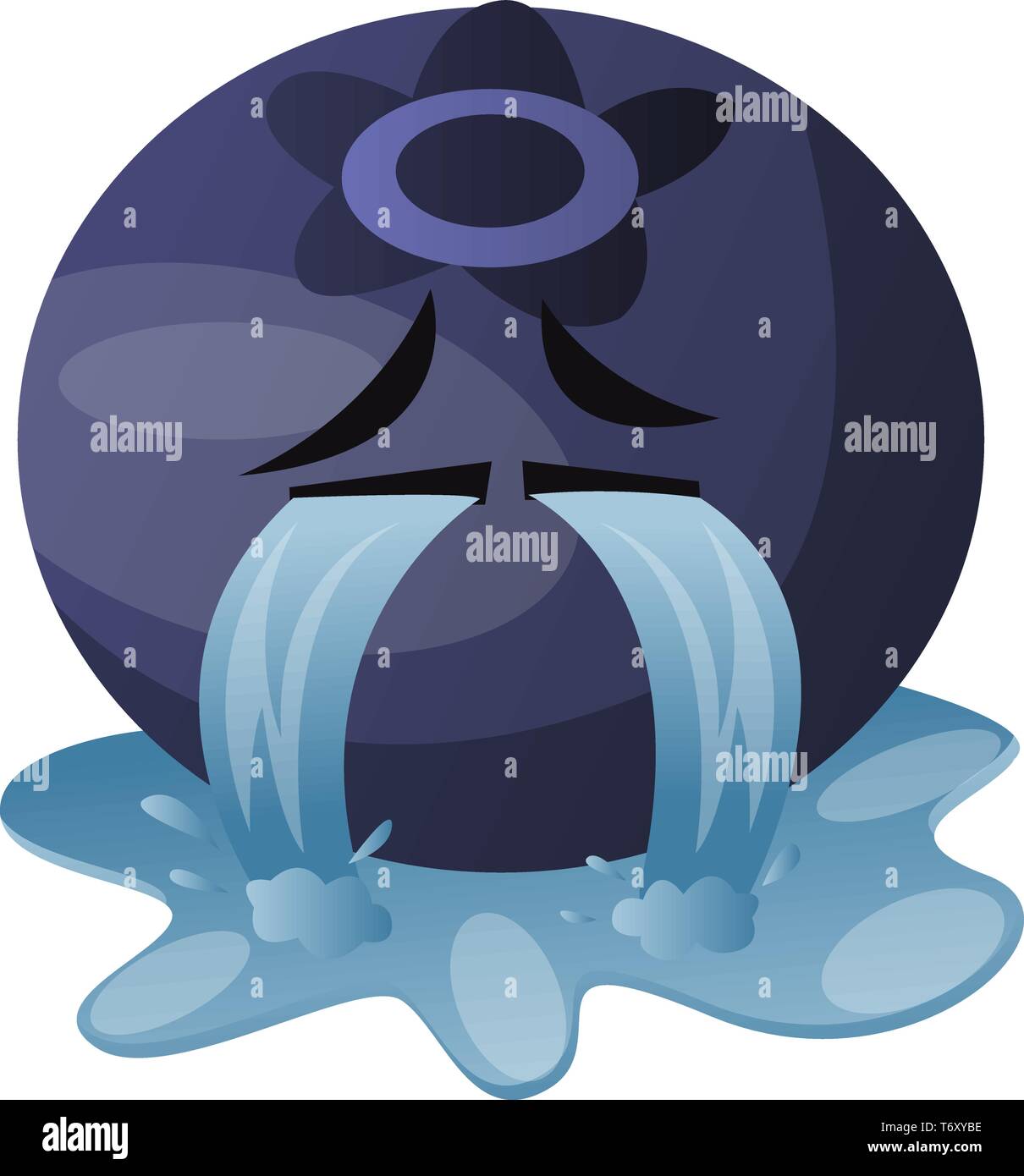 Blueberry crying illustration vector on white background Stock Vector Image & Art - Alamy