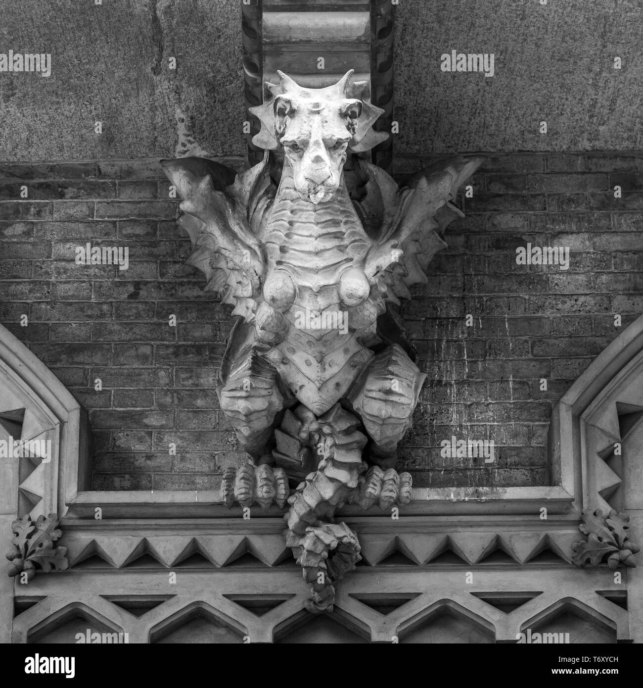 TURIN, ITALY - Dragon on Victory Palace facade Stock Photo - Alamy
