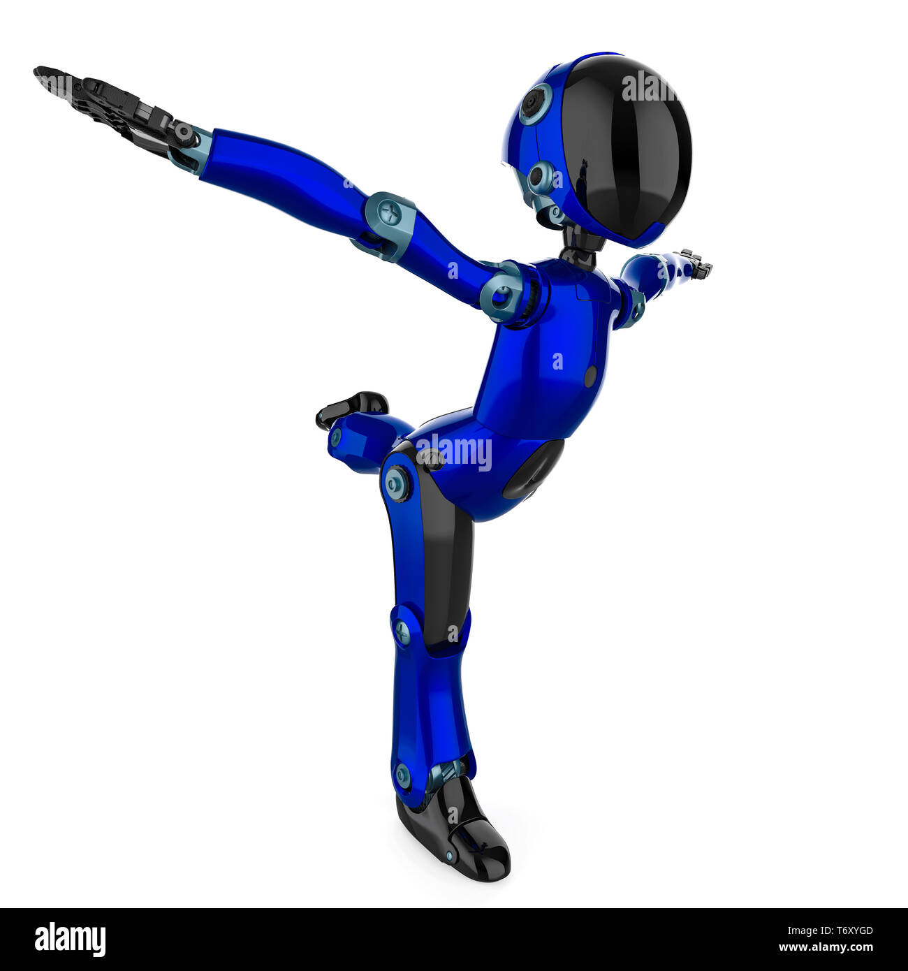 thisfunny mini silver bot cartoon walking arround. This guy will put ...