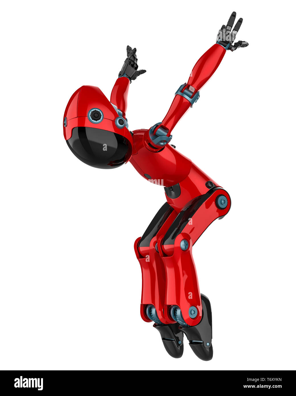 thisfunny mini silver bot cartoon walking arround. This guy will put ...