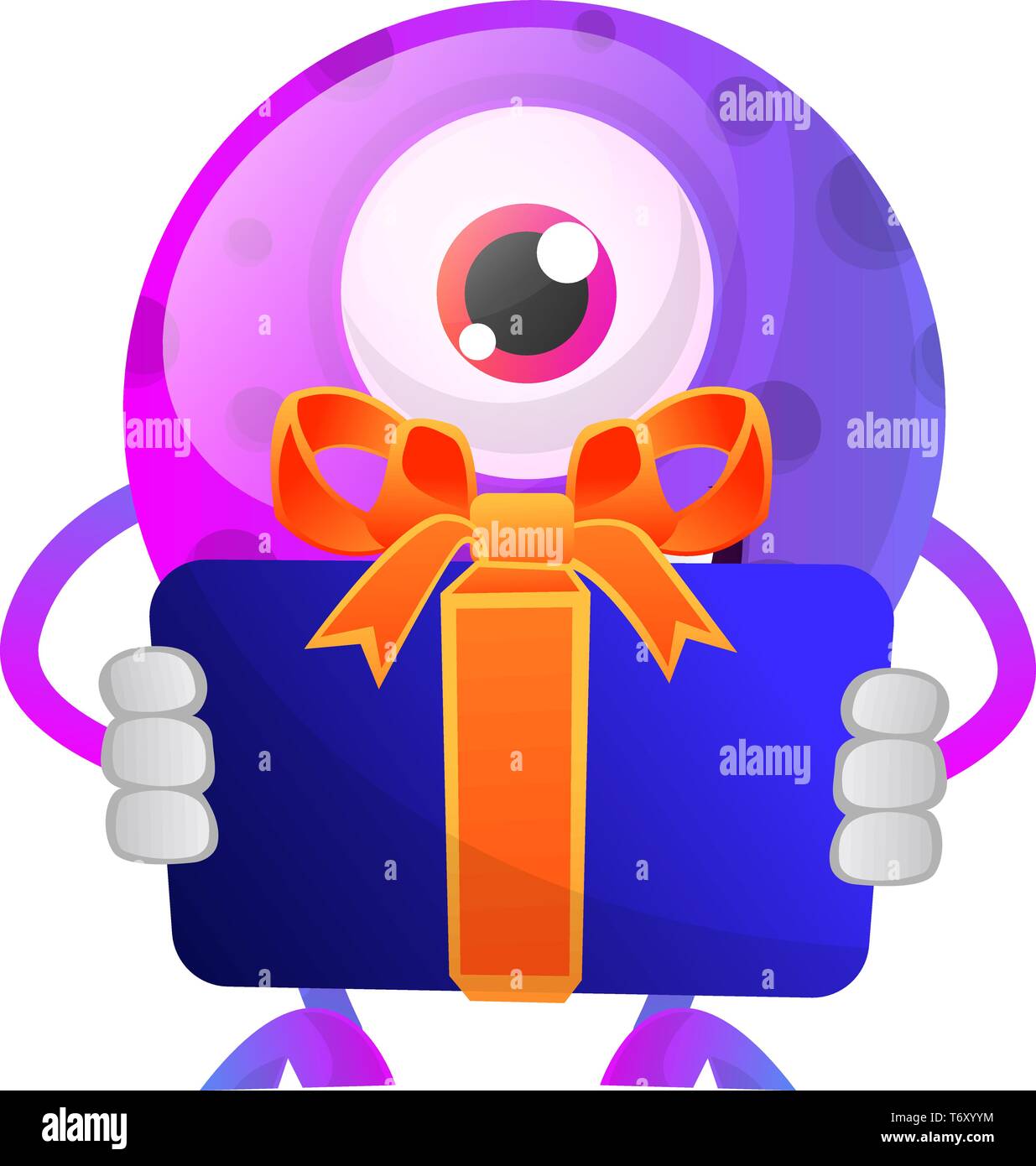 Funny cartoon monster gift Stock Vector Images - Alamy