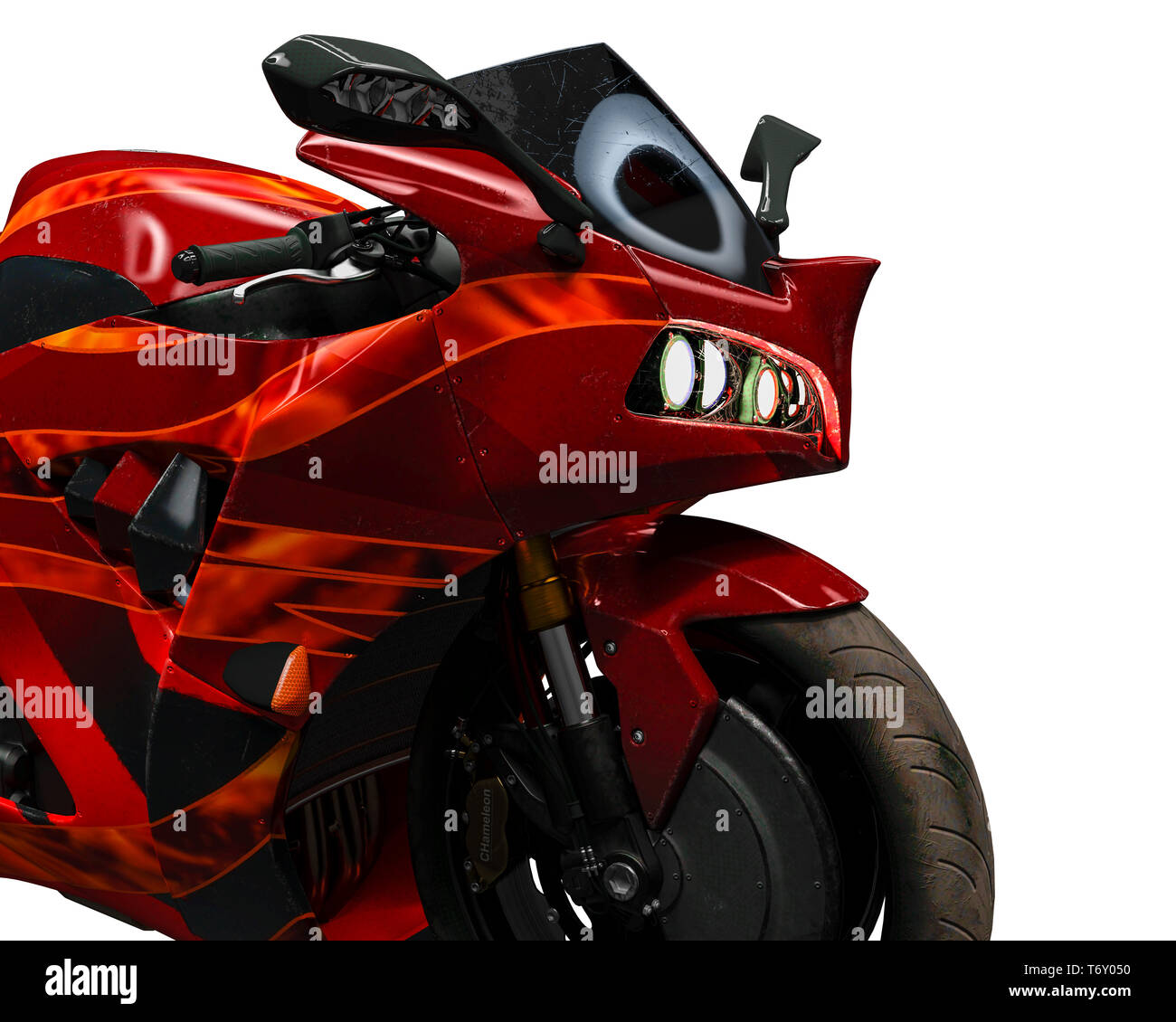 super motorcycle racer no brand in a white background, will put some ...