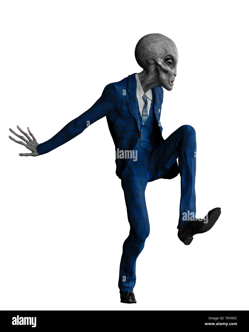 mr grey alien the businessman in a white background. This alien will ...