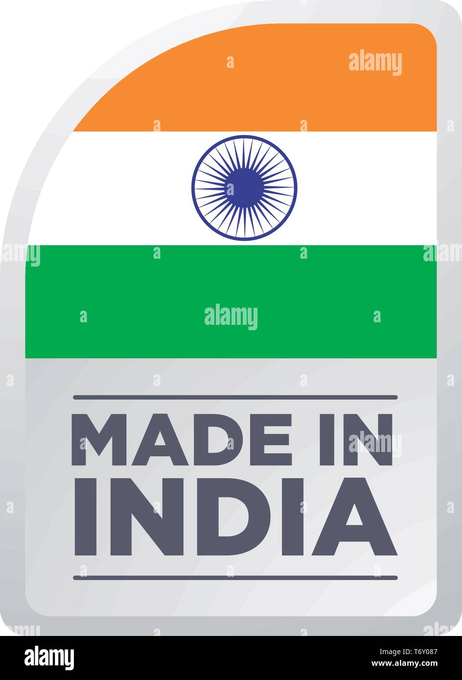 Made in india round seal Stock Vector Images - Alamy